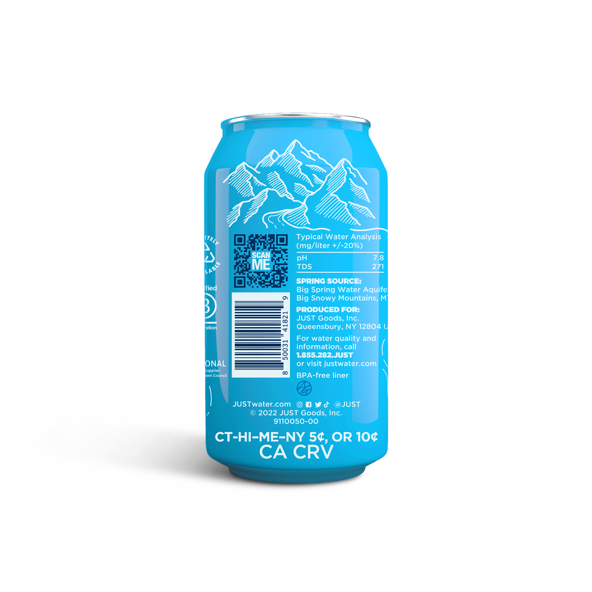 Spring Water -- 12 fl oz Aluminum | 24 Pack – JUST WATER